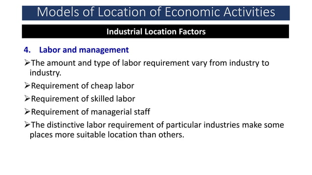 Lecture 1 models of location students | PPT