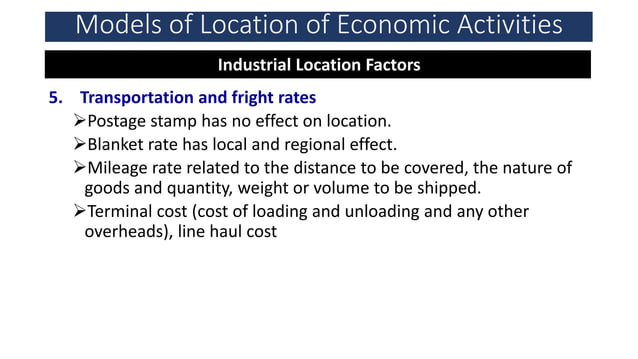 Lecture 1 models of location students | PPT