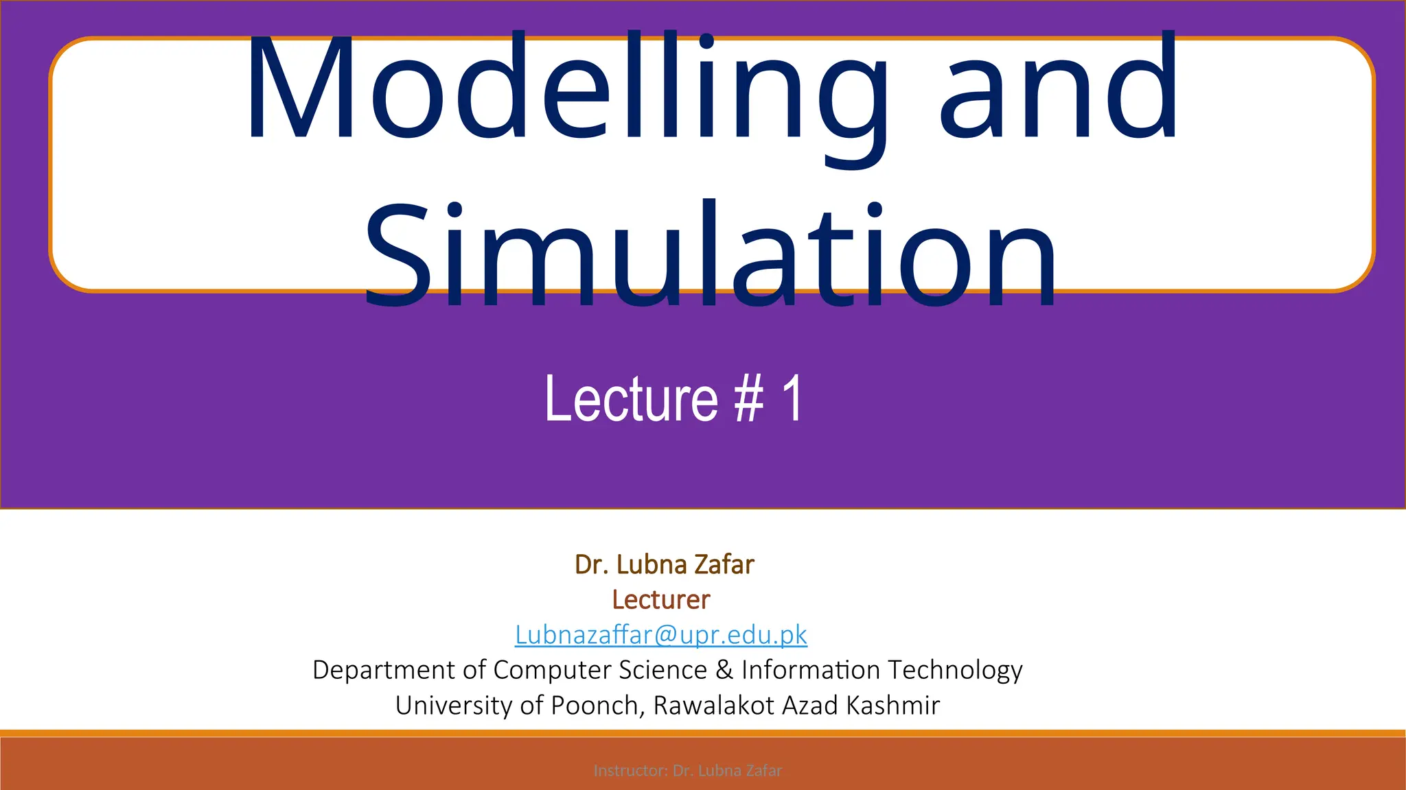 Iintroduction to modeling and simulation | PPT