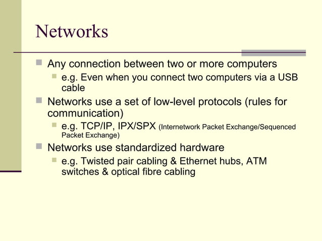 Lecture 1 networking & internetworking | PPT | Internet | Computing