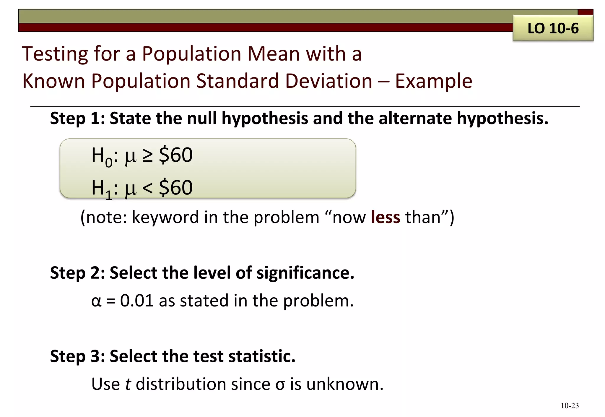 LECTURE 1 ONE SAMPLE T TEST.ppt