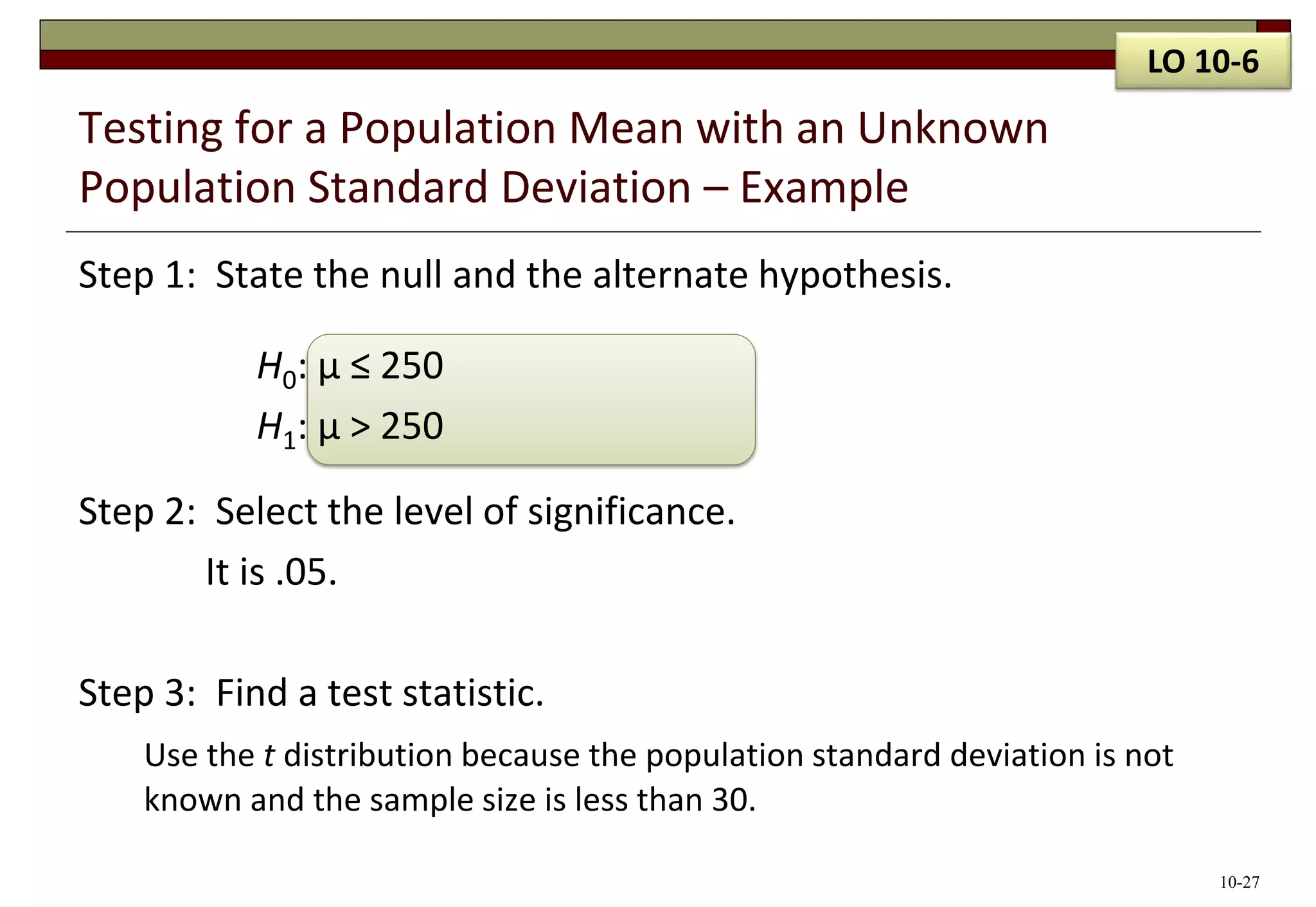 LECTURE 1 ONE SAMPLE T TEST.ppt