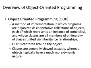 Lecture 1 oop | PPTX