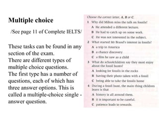 Lecture 1 overview for ielts test | PPT