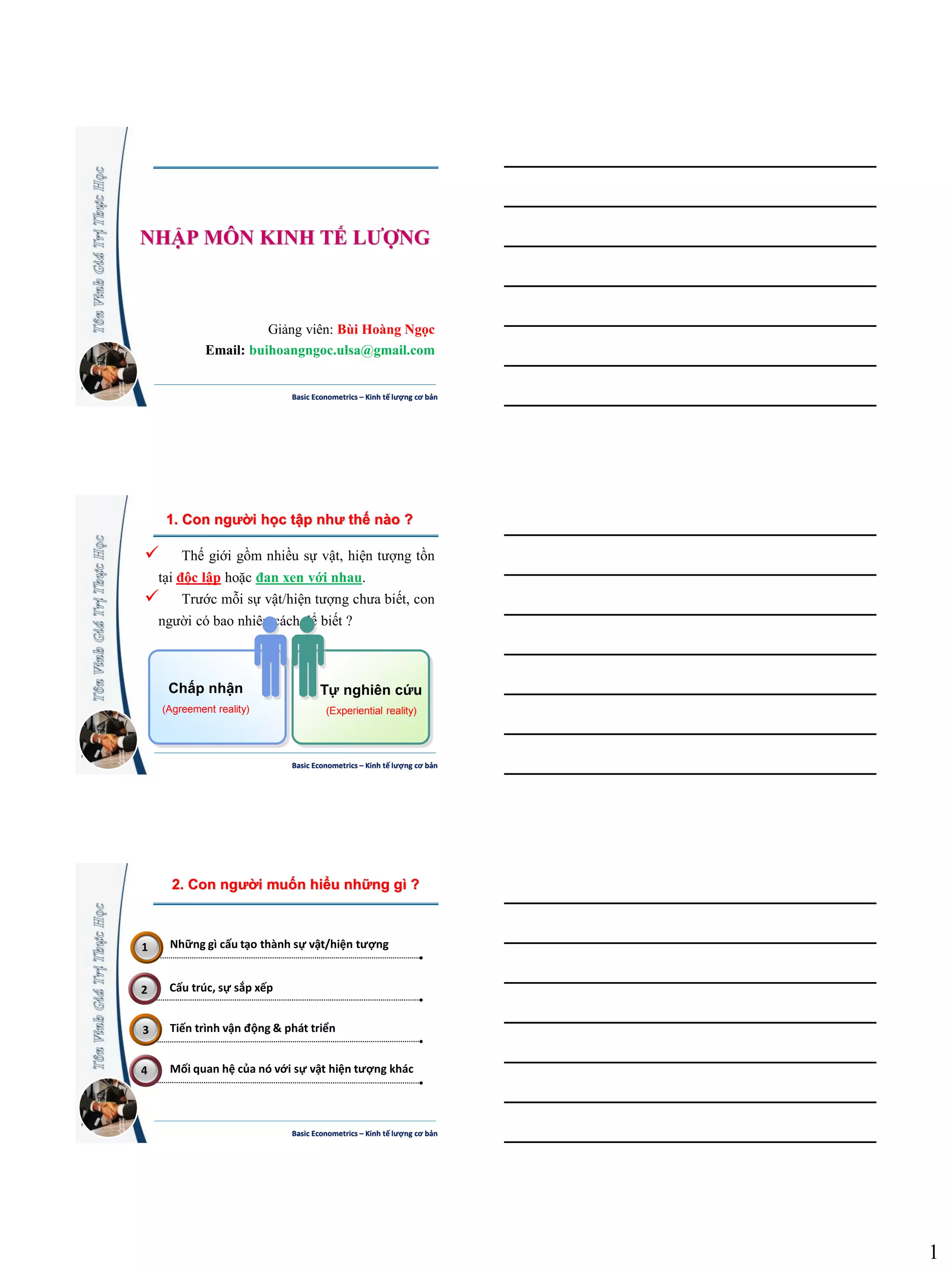 Chương 1: Nhập môn Kinh tế lượng | PDF