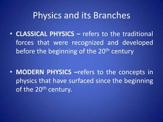 Branches of Physics | PPTX