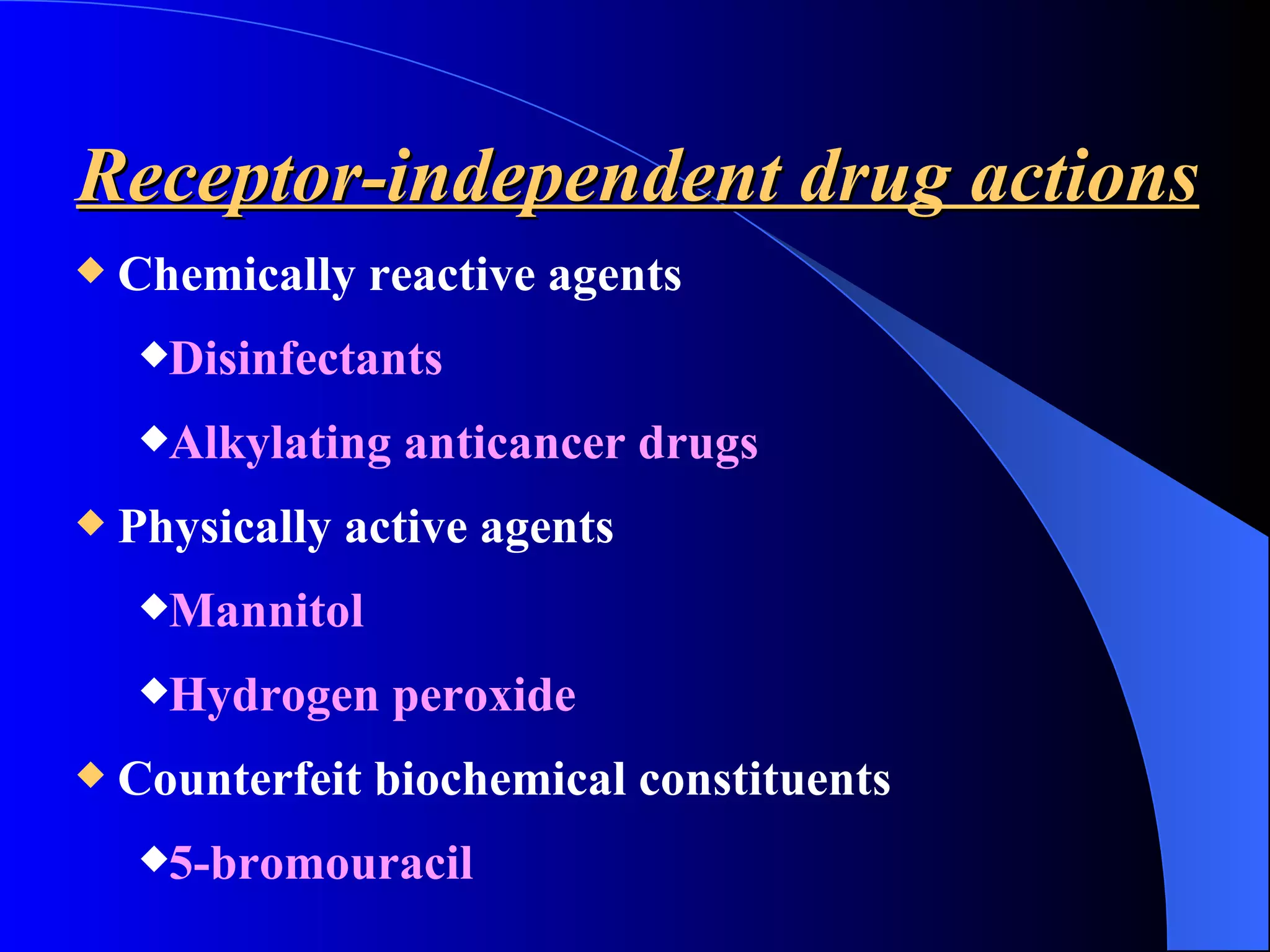 Lecture 1 Pharmacodynamics | PPT