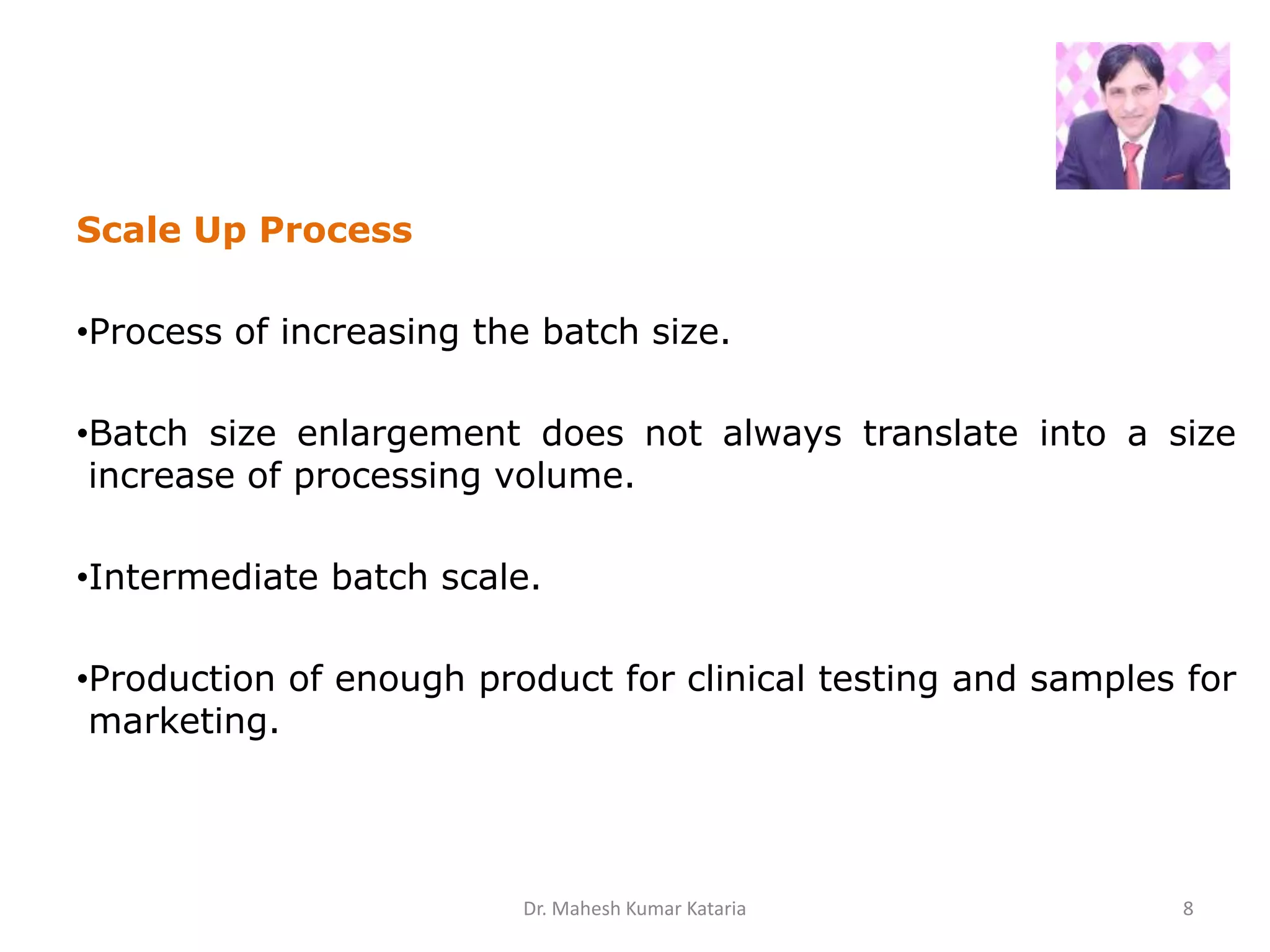 Pilot plant scale up techniques: Basics | PPT