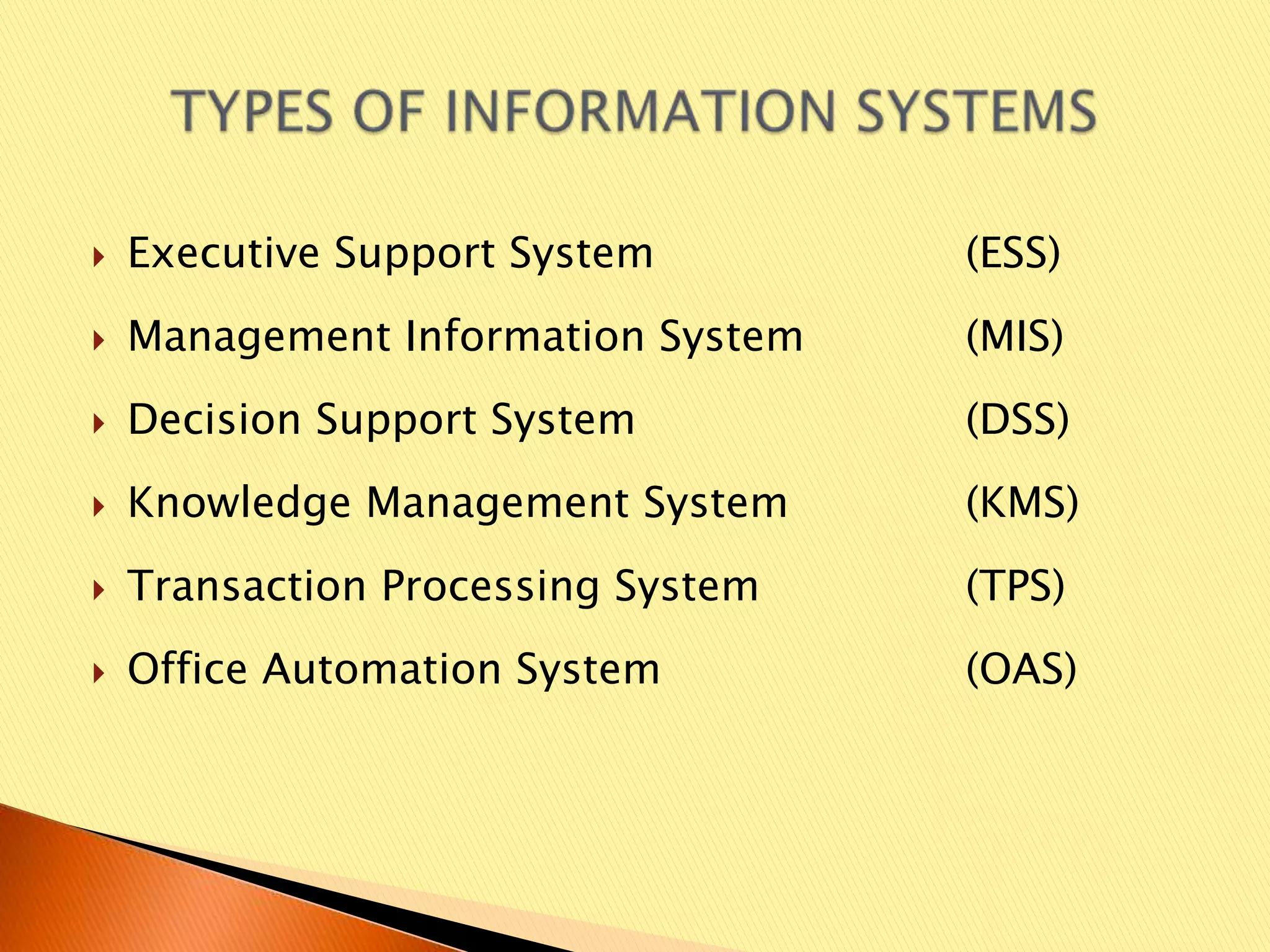 Lecture #1 - Introduction to Information System