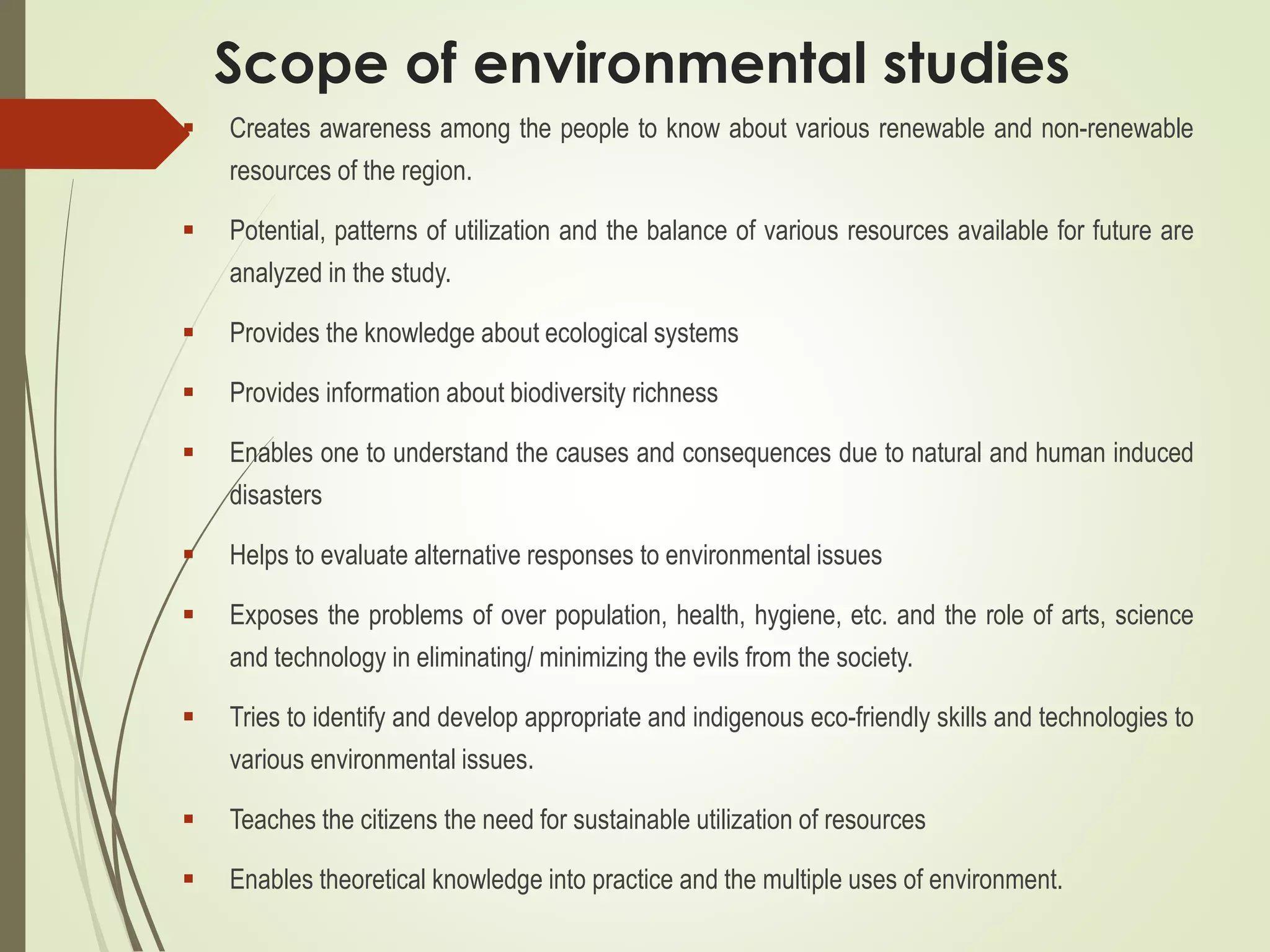 Lecture 1ppt Multidisciplinary nature of Environmental studies | PDF