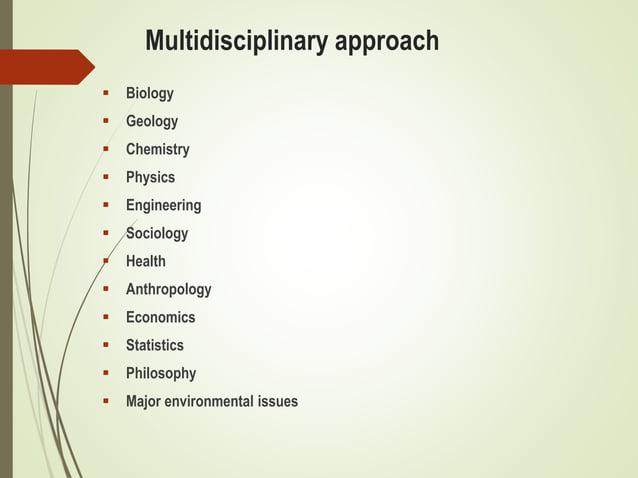 Lecture 1ppt Multidisciplinary nature of Environmental studies | PDF
