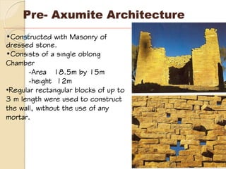 Lecture 1 pre axumite architecture | PDF