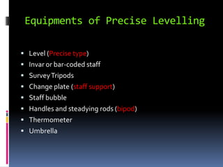 Lecture 1 precise levelling | PDF