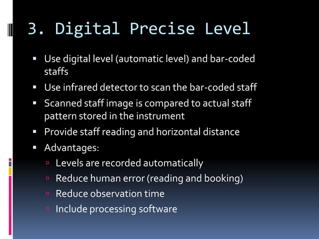 Lecture 1 precise levelling | PDF | Cameras and Camcorders | Consumer Electronics