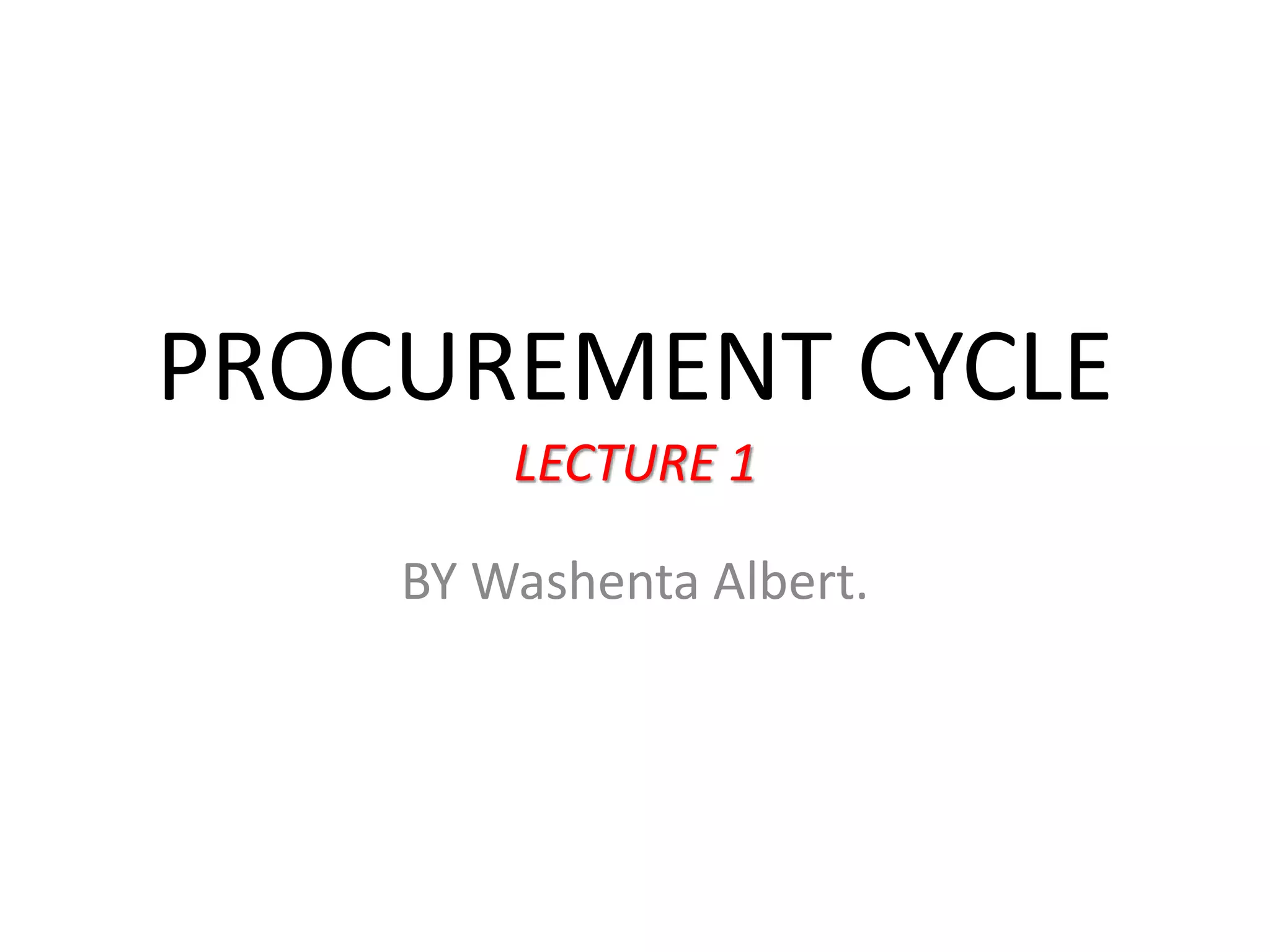 procurement cycle | PPTX