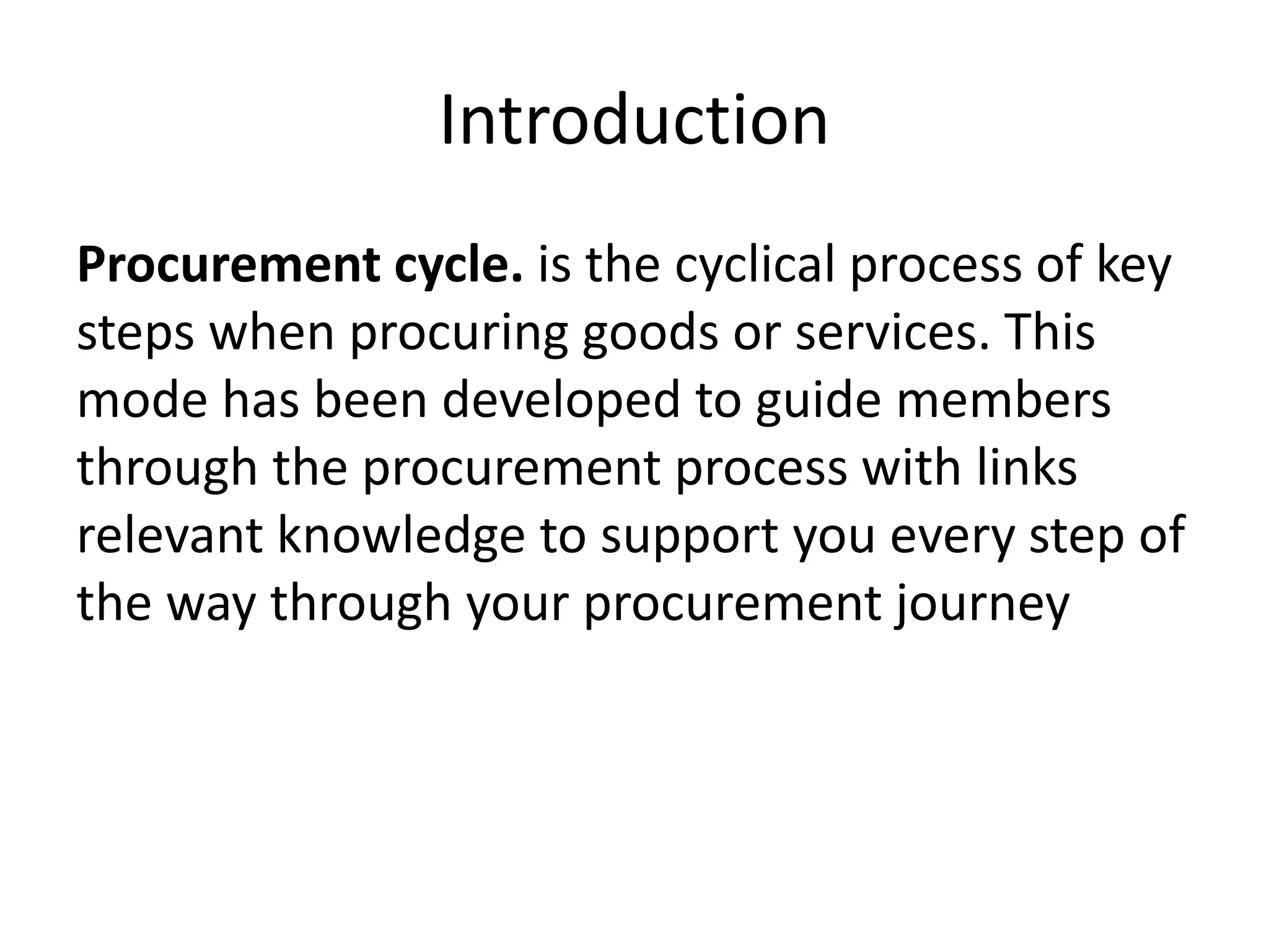 procurement cycle | PPTX