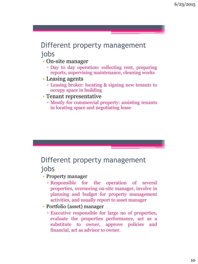 Lecture 1 professional property management | PDF
