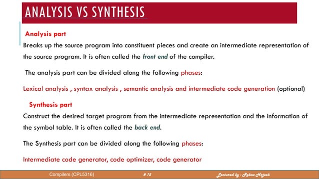 Lecture 1 Compiler Design Computation Ppt