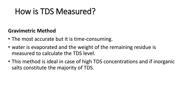 LECTURE 1 Properties,tds-total dissolved solids,tss.pptx | Indoor ...