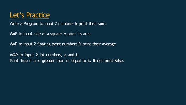 Lecture1_about python introduction variables | PPT