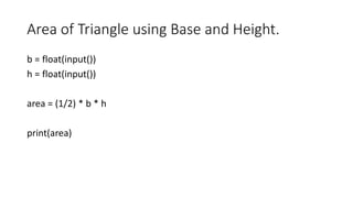 Lecture 1 python arithmetic (ewurc) | PPT