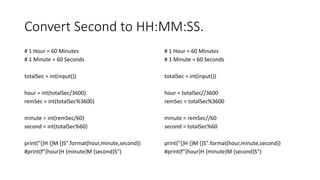 Lecture 1 python arithmetic (ewurc) | PPT