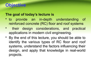 Lecture 1 Reinforce Concrete Floor and Roof Systems | PPTX