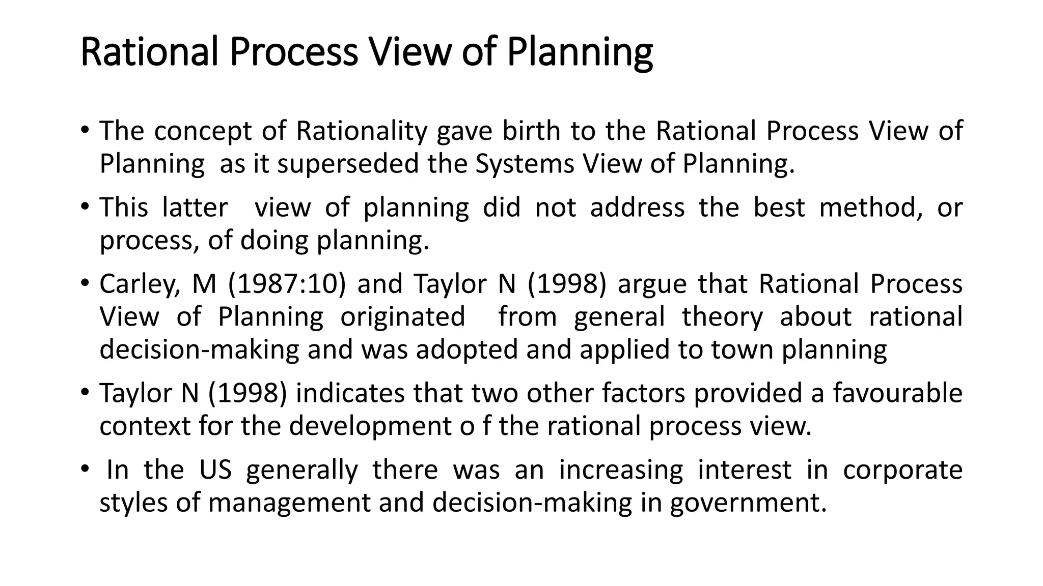 PLANNING THEORIES | PPTX