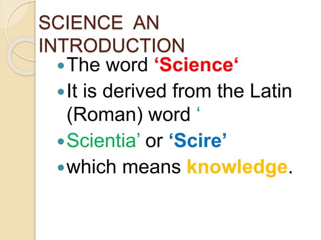 Lecture 1 Science An Introduction Ppt 9506