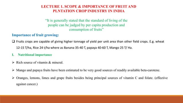scope & importance of fruit and plantation crop in india.docx