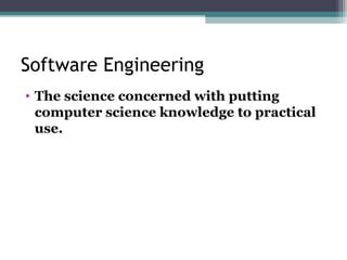 Lecture1 (SE Introduction) | PPT | Operating Systems | Computer Software and Applications