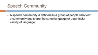 sociolinguistics | PPTX