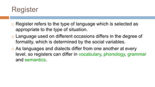 sociolinguistics | PPTX