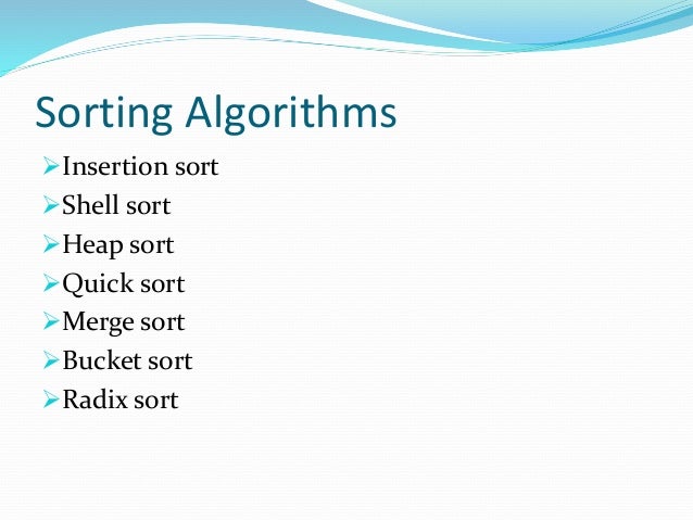 Lecture 1 sorting insertion & shell sort