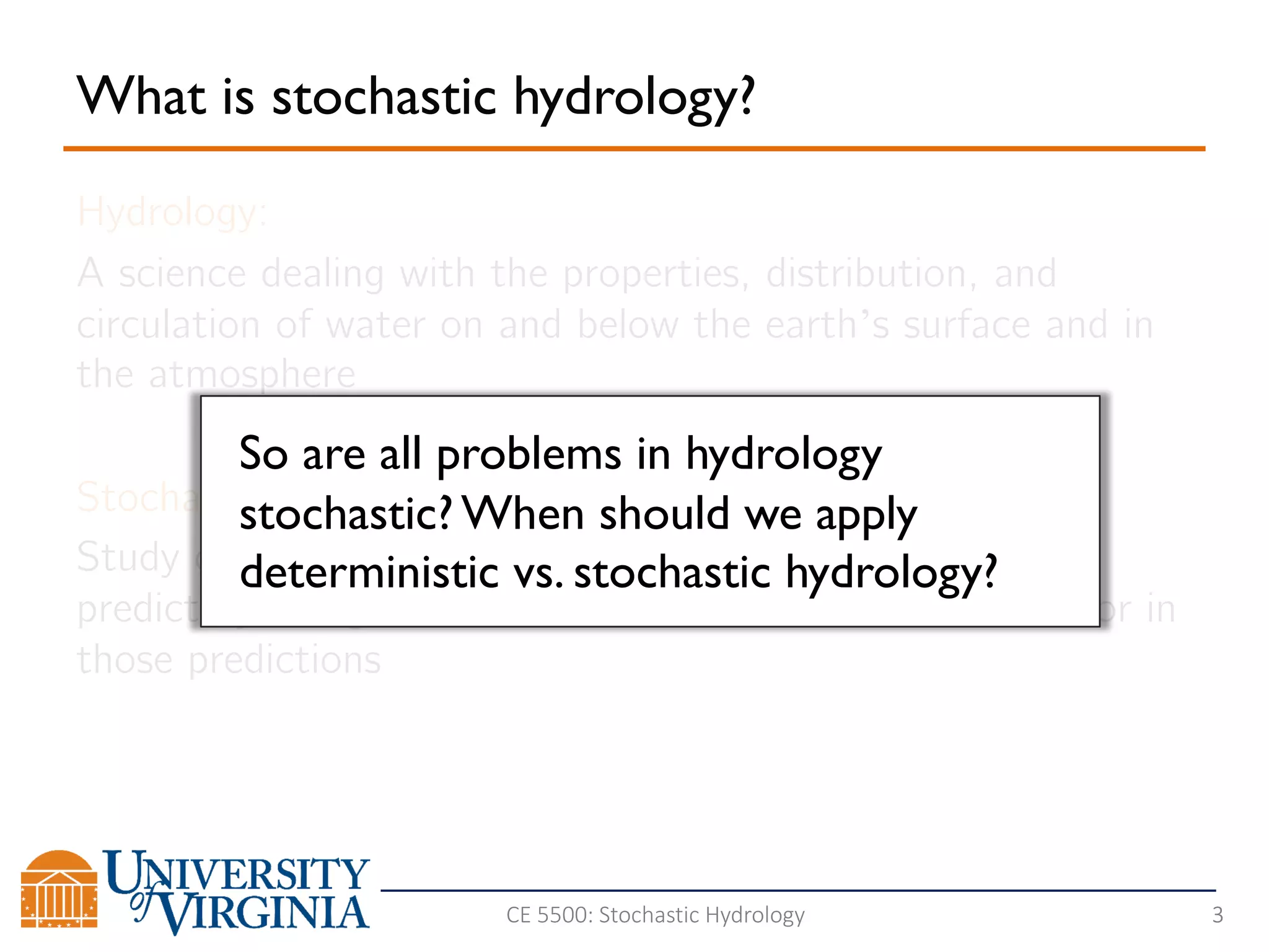 Lecture 1 Stochastic Hydrology Pdf