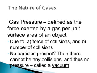 Lecture 1 the kinetic theory of gases | PPT