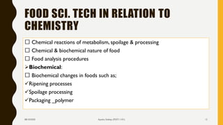 Food Science and Technology _ Lecture 1 | PDF