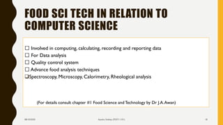 Food Science and Technology _ Lecture 1 | PDF