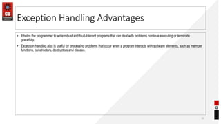 Lecture 1 Try Throw Catch.pptx | Programming Languages | Computing