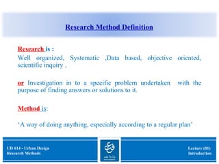 Introduction to research methods | PPT