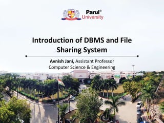Introduction to DBMS........................................... | PPTX