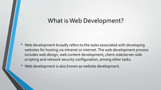 Web Development - Lecture 1 | PPTX