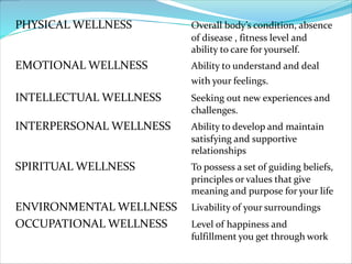 Lecture 1 wellness, health,, disease, (lifestyle, risk factors, causes ...