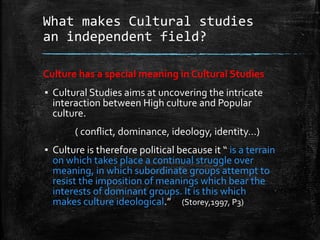 Presentation 1: What is cultural studies? | PDF