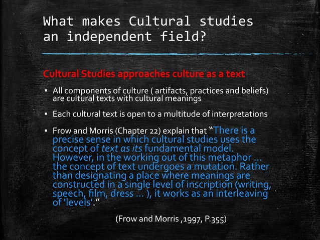 Presentation 1: What is cultural studies? | PDF