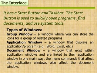 Introduction to Windows - Windows Interface | PPTX