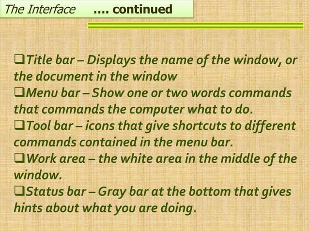 Introduction to Windows - Windows Interface | PPT