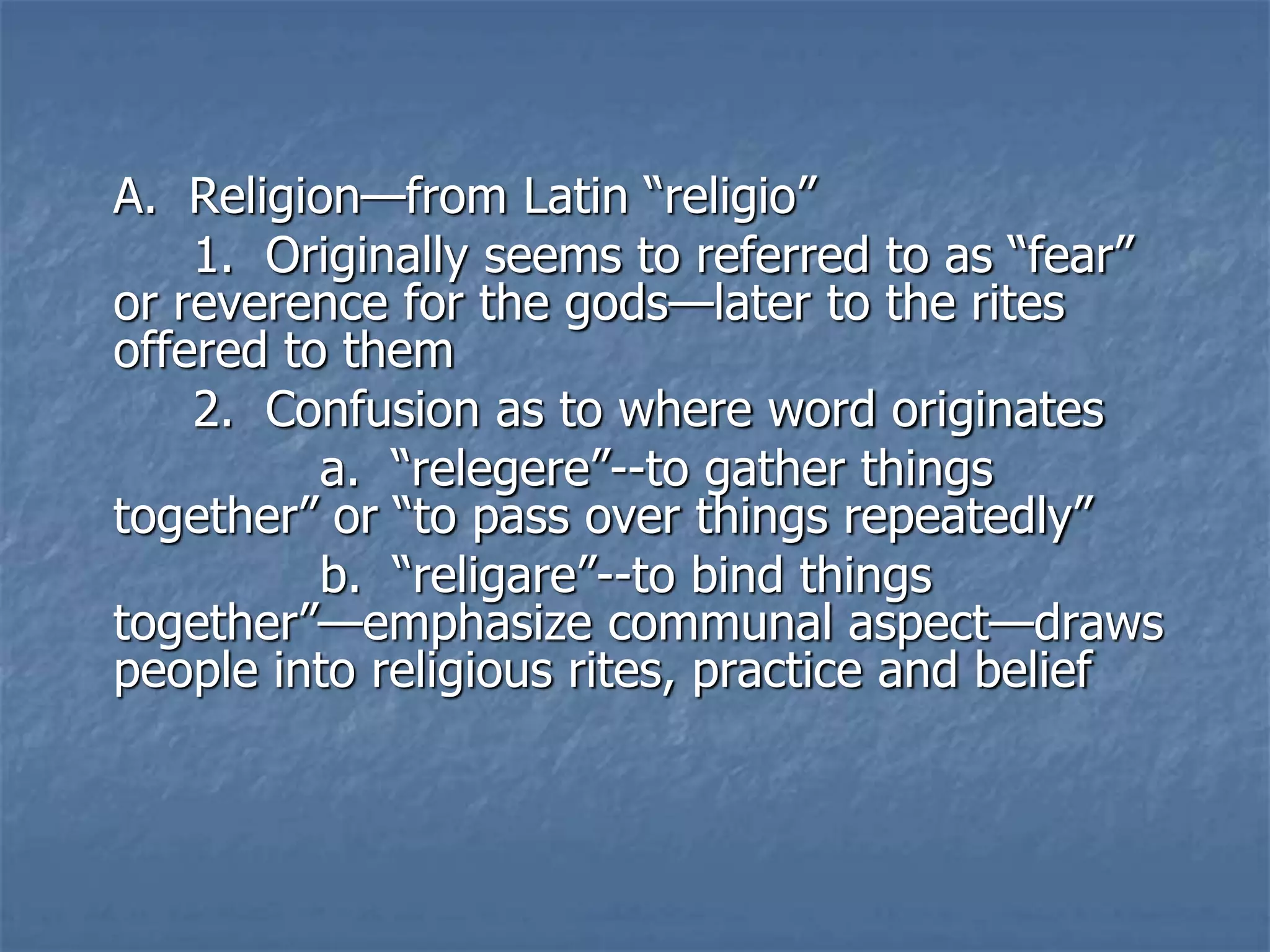 Lecture 1: World Religions | PPTX