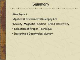 ÖNCEL AKADEMİ: INTRODUCTION TO GEOPHYSICS | PPT