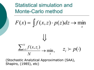 Basics of probability in statistical simulation and stochastic programming | PDF